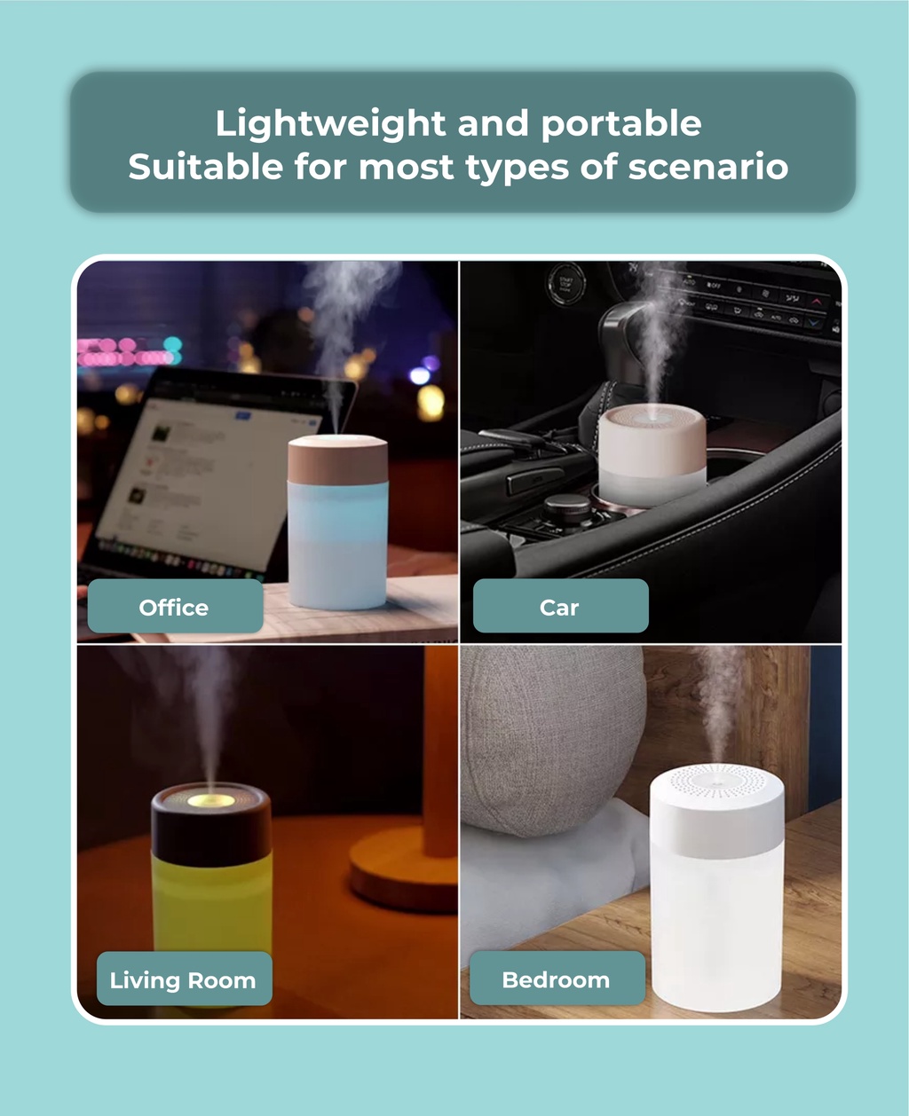 Air Diffuser Humidifier (7 Color LED) for Home Diffuser Air Purifier ...