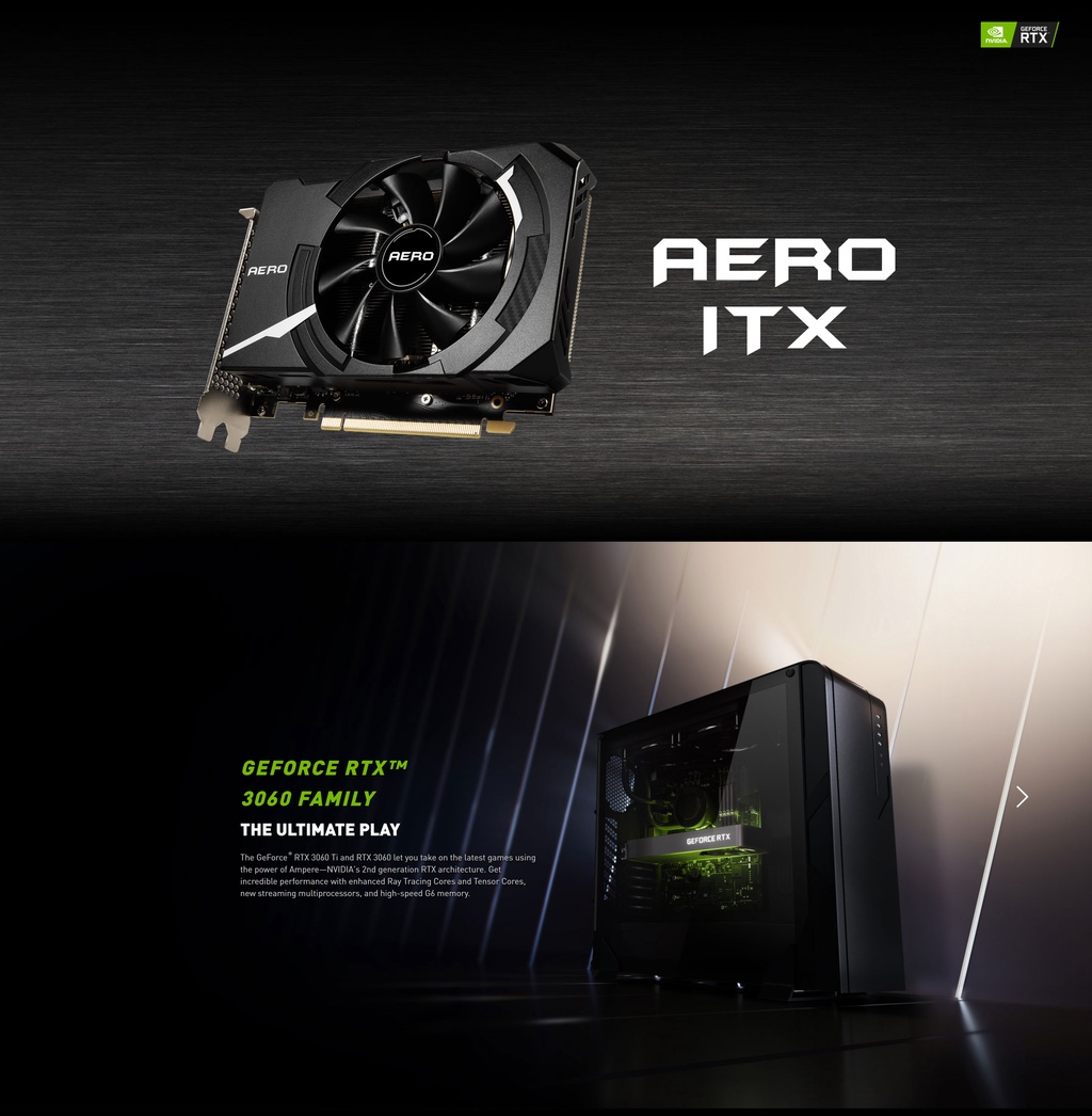 MSI NVIDIA GeForce RTX 3060 AERO ITX OC 12GB GDDR6 Graphic Card [OC ...