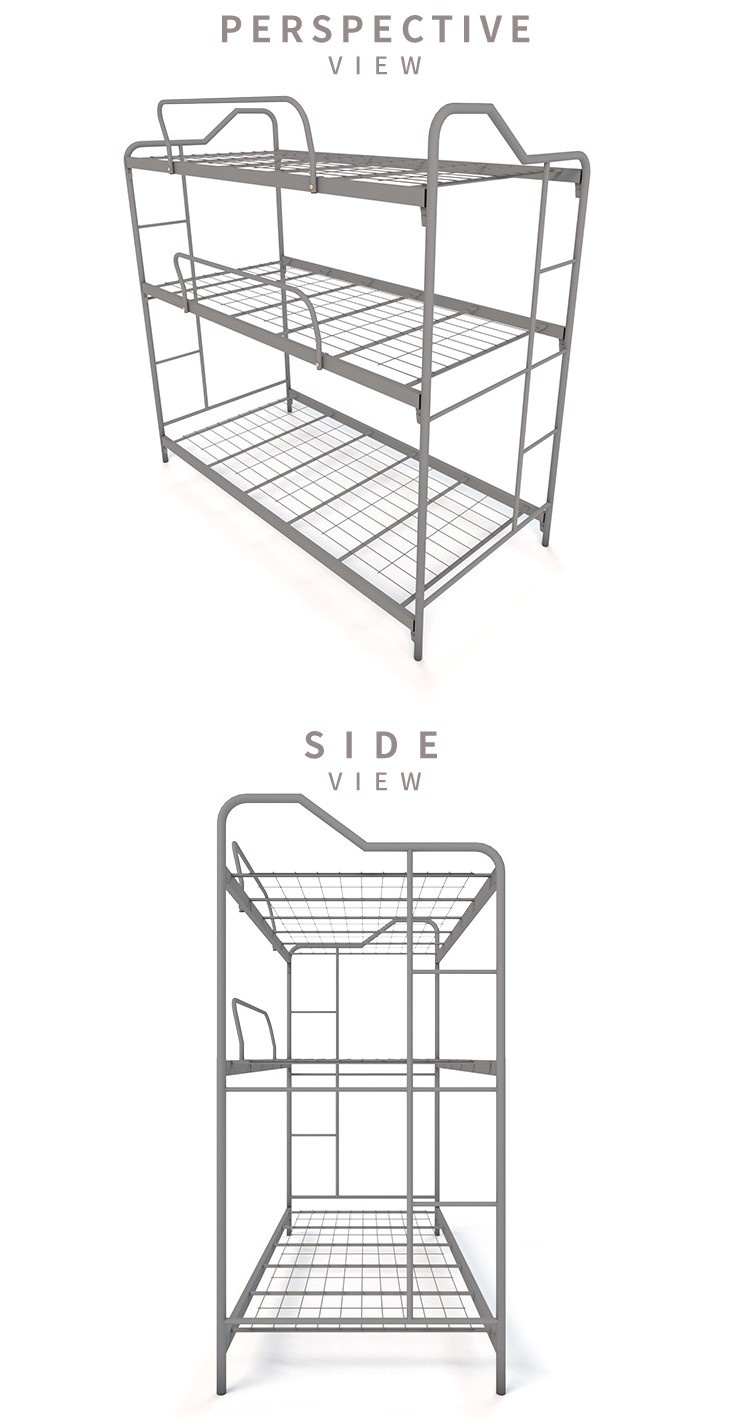 KitchenZ 3V Double Decker Triple Decker Bed Frame Aloha Loft Bed Frame ...