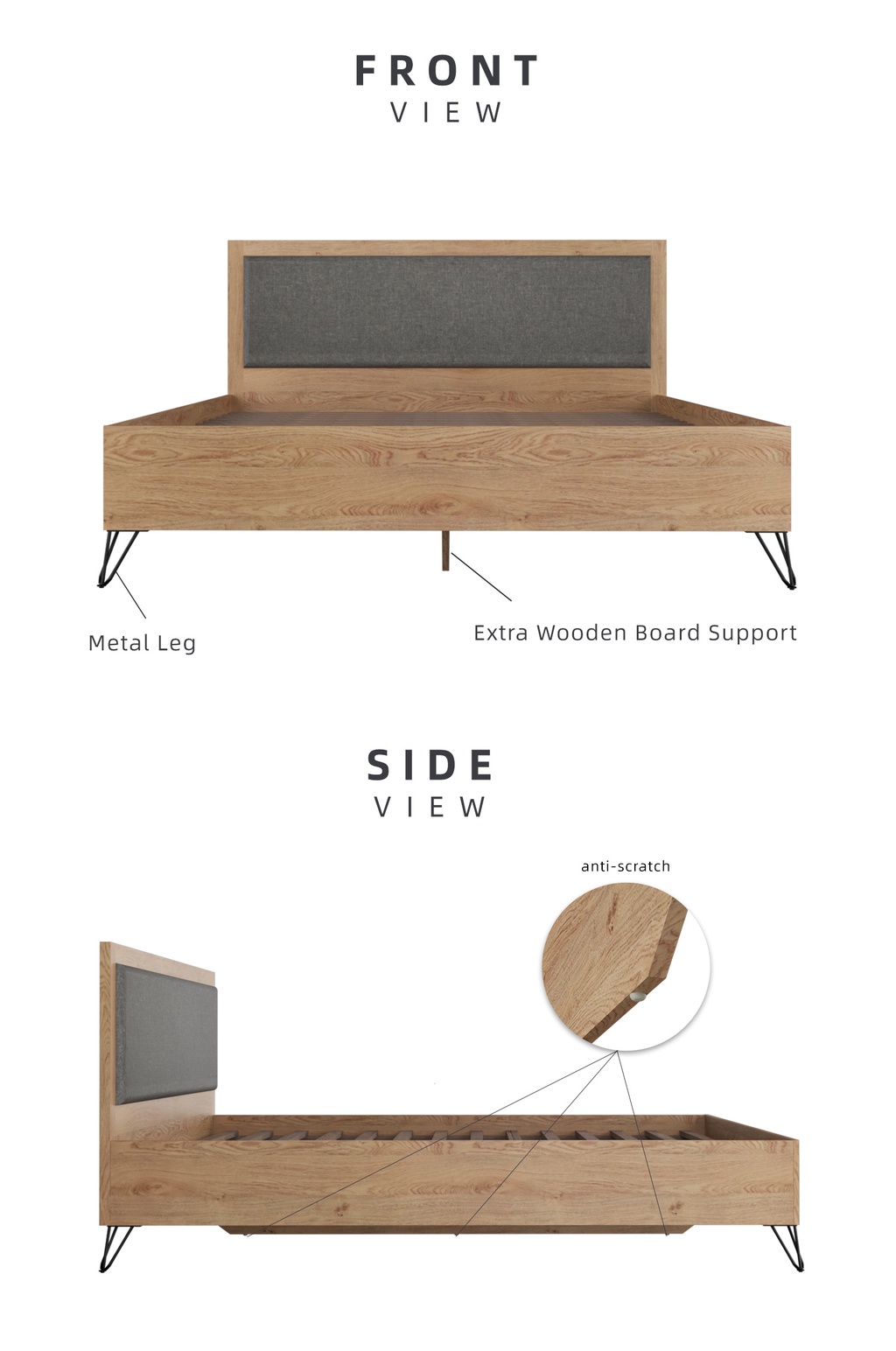 KitchenZ 3V Double Decker Triple Decker Bed Frame Aloha Loft Bed Frame ...