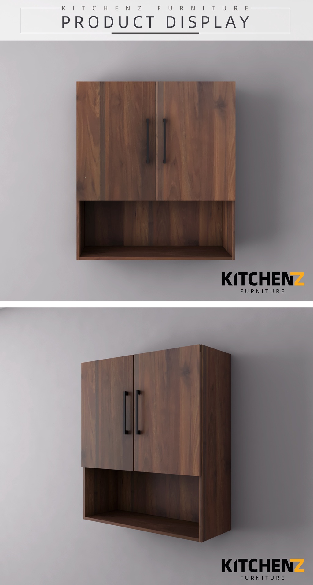 [FREE Shipping] KitchenZ Ventura Kitchen Cabinets Wall Unit Kitchen ...