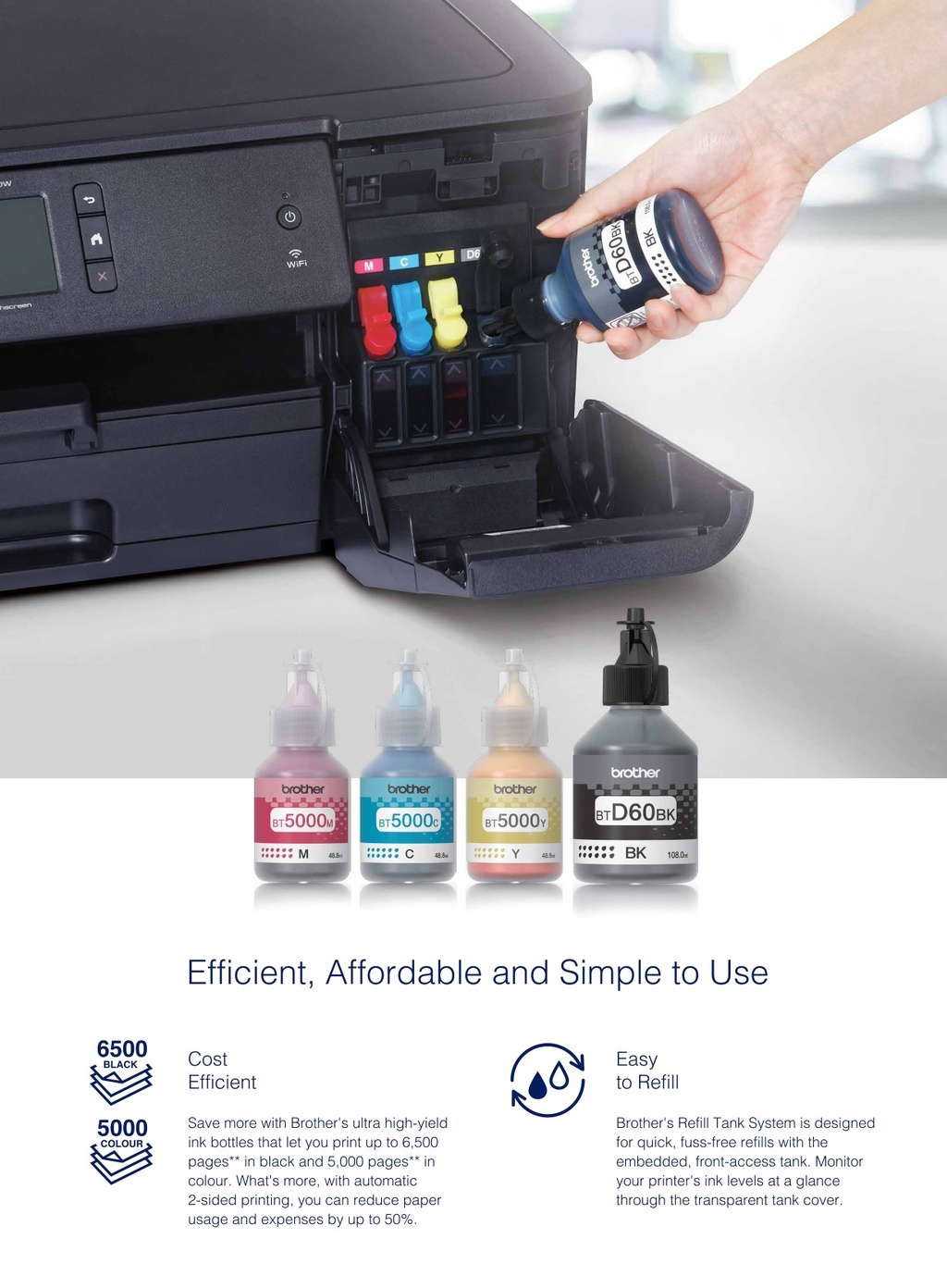 Brother Colour Inkjet Refillable Ink Tank Printer A3 A4 3in1 Wireless ...