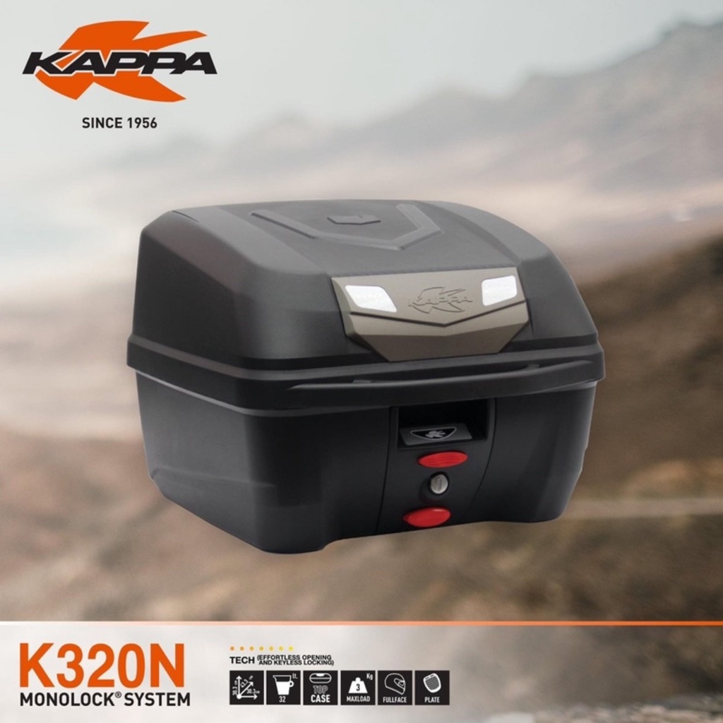 Kappa K320N 32 Liter 32L KAPPA BOX HELMET BOX Motorcycle Top Box Carbon ...