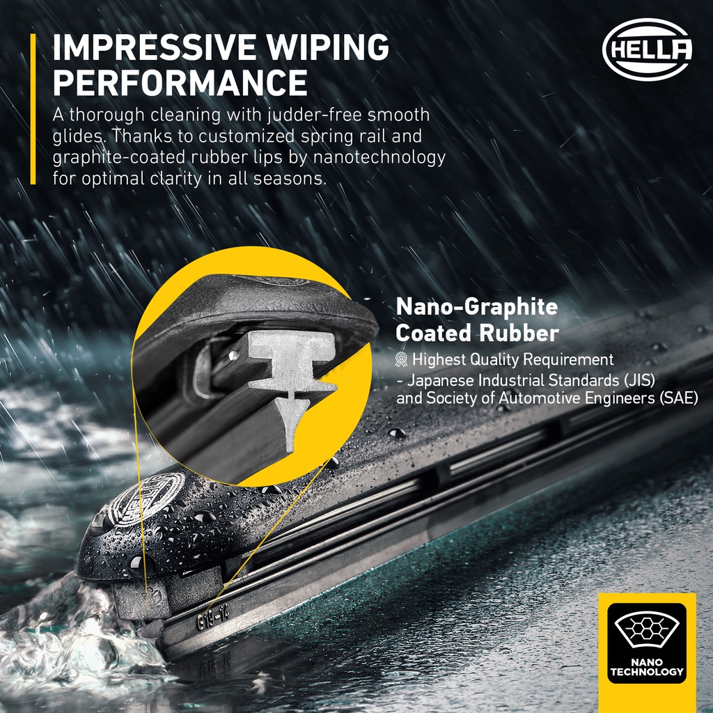ORIGINAL Hella Cleantech Multi Adapter Wiper Blades Set for Perodua ...