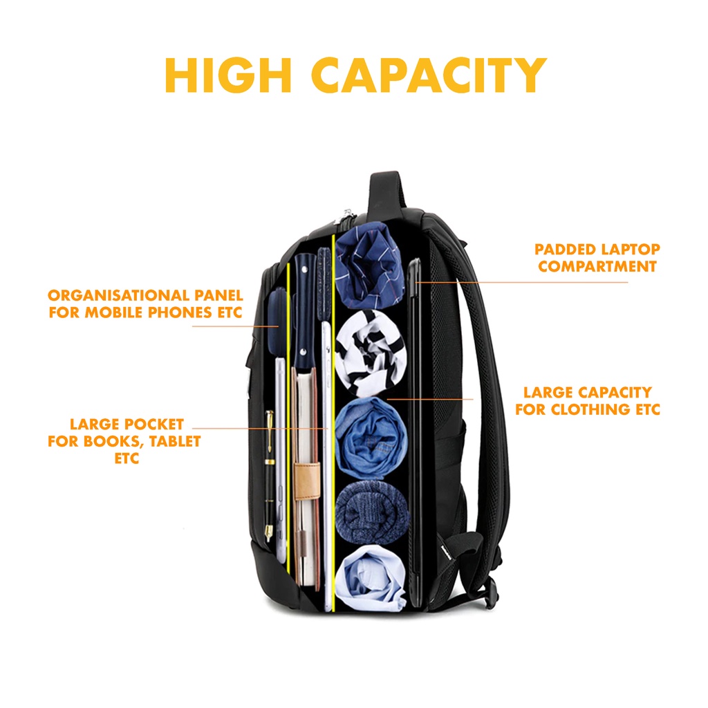 BRUNO CAVALLI Multifunctional 16" Laptop Computer Backpack with USB ...