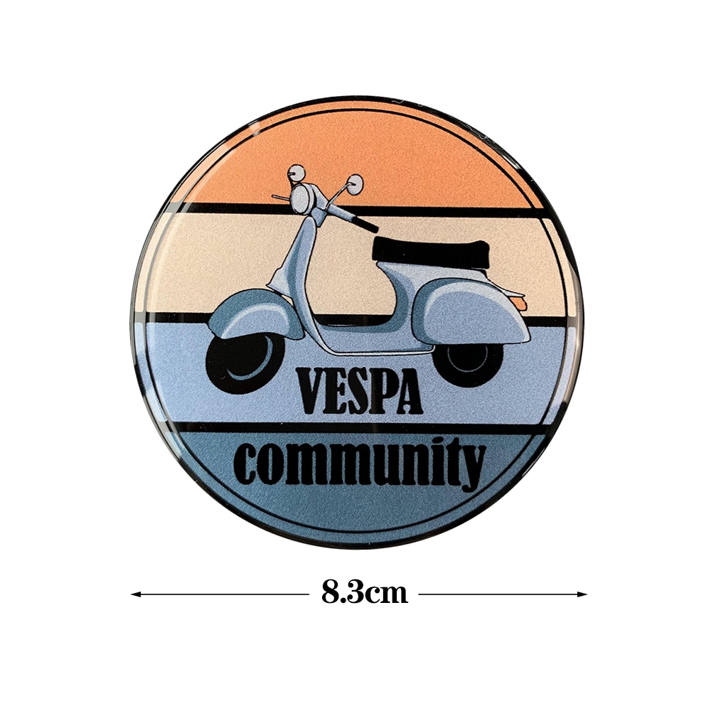 Vespa Piaggio Italy Soft Magnet Reflective Sticker 3D Emblem Badge ...