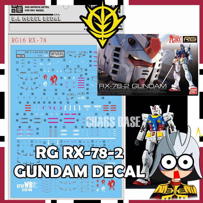 RG RX-78-2 DECAL DALIN DECAL RG16 | Shopee Malaysia