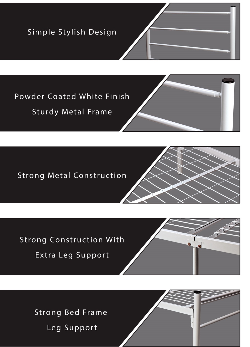 KitchenZ 3V Single Bed Frame Katil Besi Katil Kayu Katil Murah Powder ...