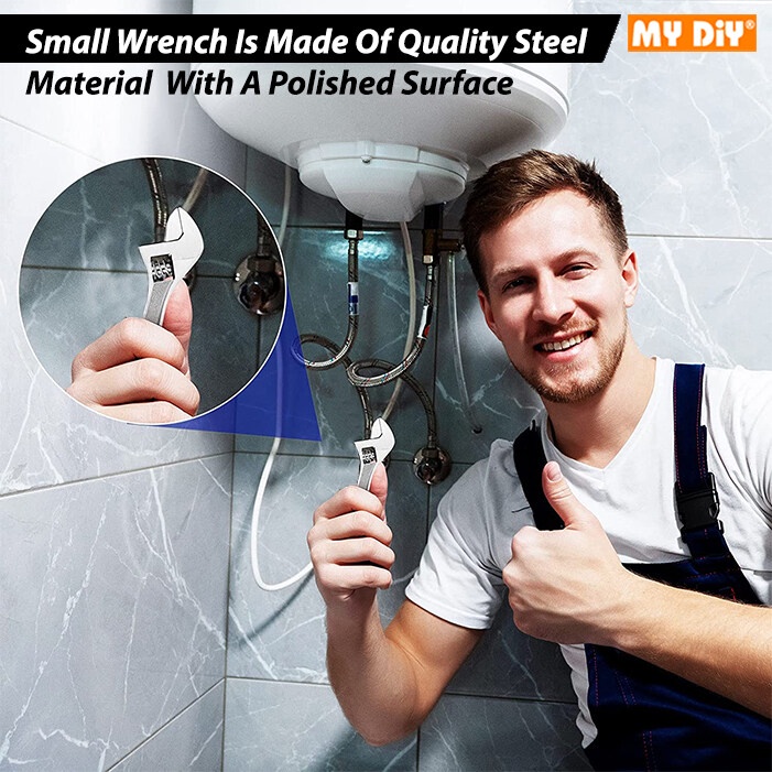 MYDIYHOMEDEPOT - 4inch Mini Adjustable Spanner Wrench Hand Tools Pocket ...