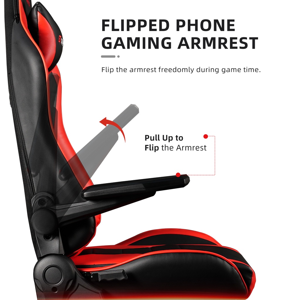 GTGAMEZ Red Bull Gaming Chair Ergonomic Chair Office Executive Chair ...