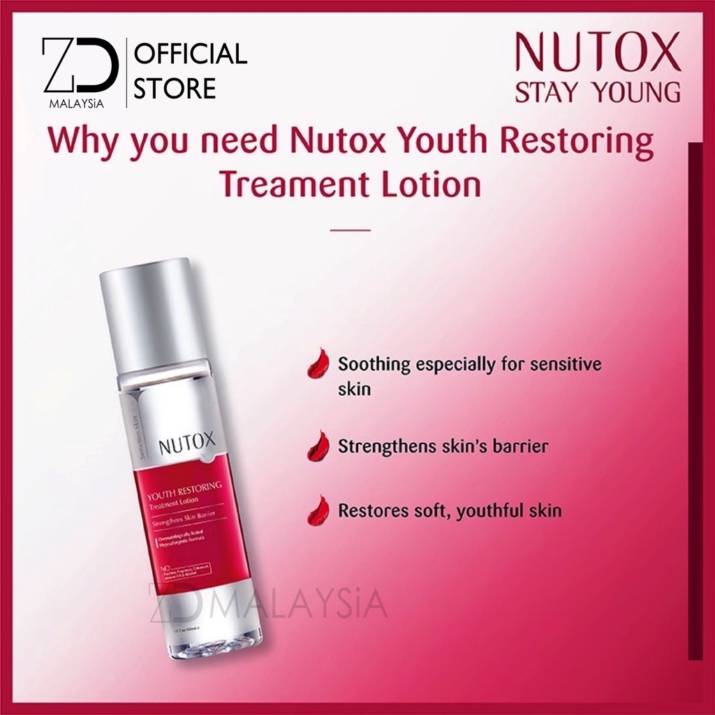 Nutox Youth Restoring Cleansing Gel/Treatment Lotion/Serum/Eye Refiner ...