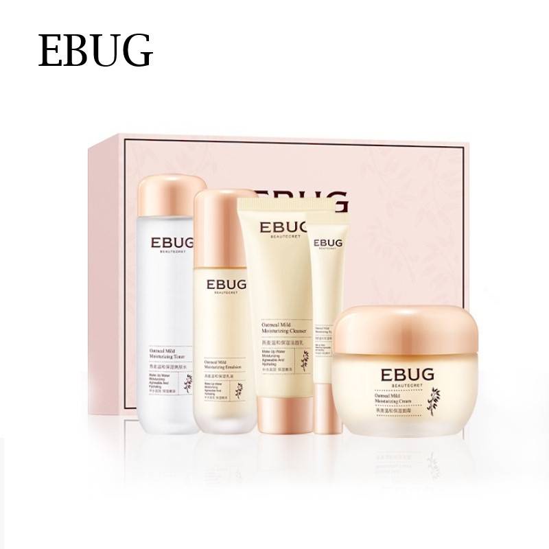 EBUG Oatmeal Mild Moisturizing Hydration Facial Skincare 5in1 Set ...
