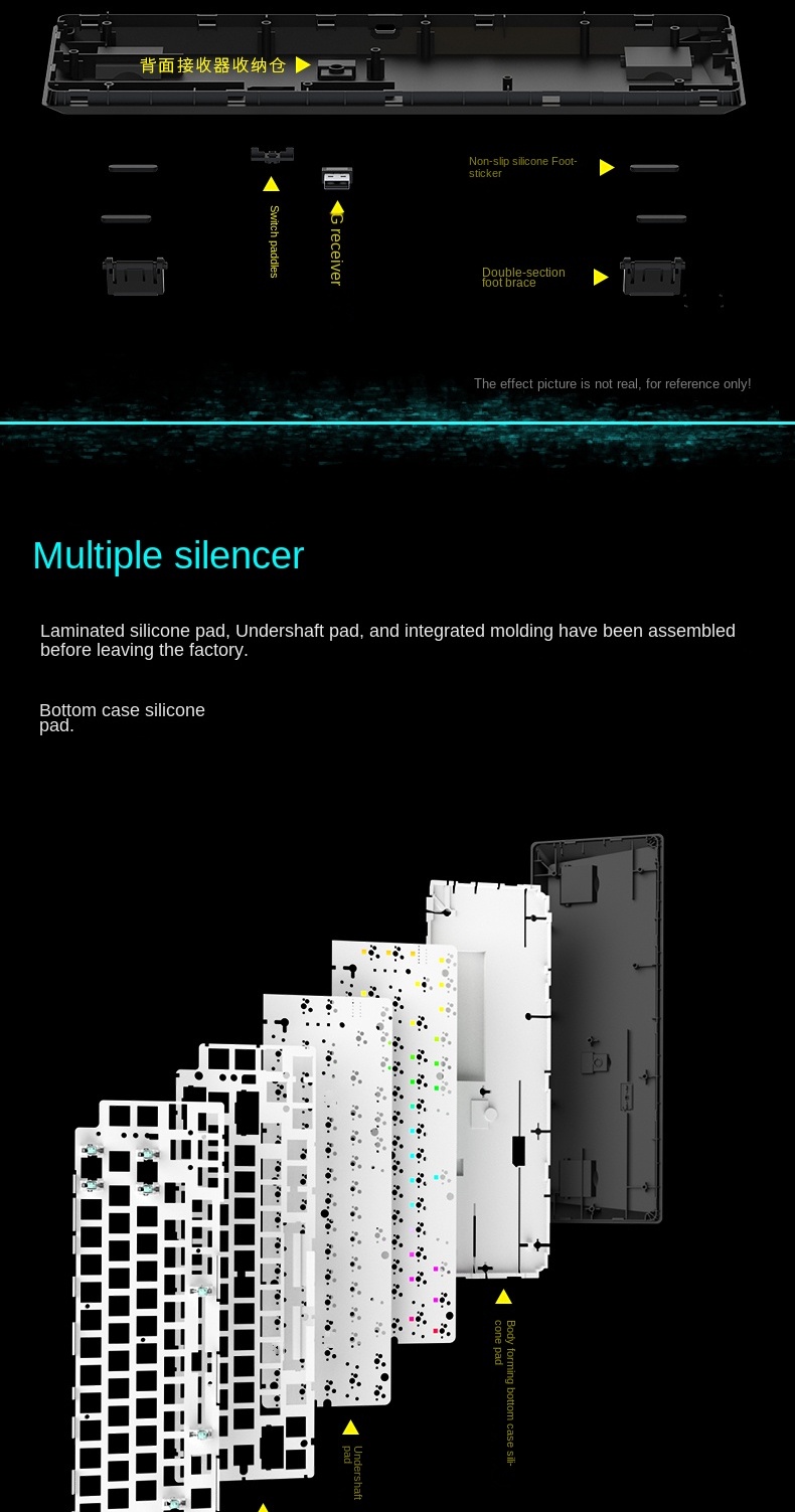 2023 New Arrival! Lychee DK67 V2 LED display RGB mechanical keyboard ...