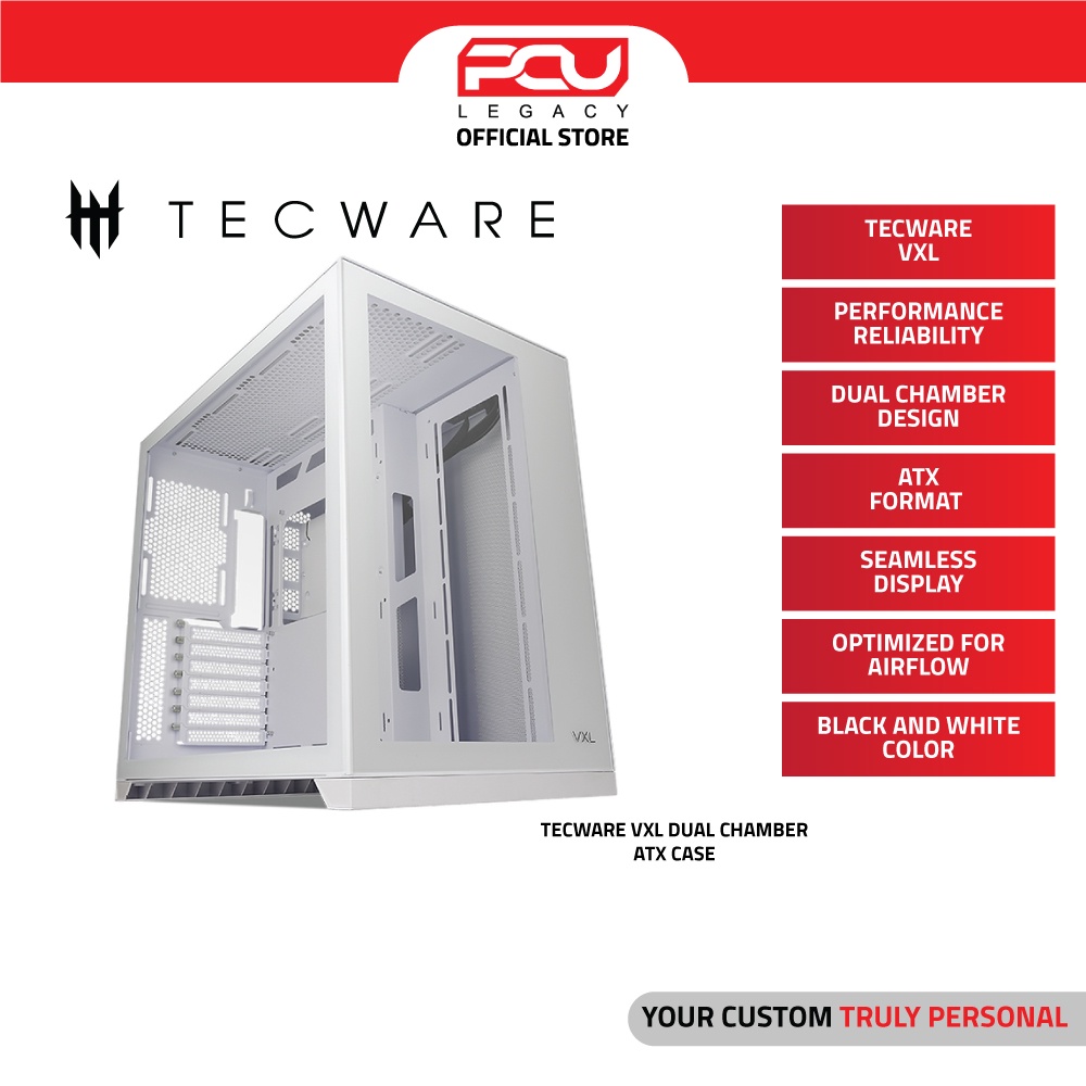 TECWARE VXL TG GAMING CASE - WHITE (1 YEAR WARRANTY) | Shopee Malaysia