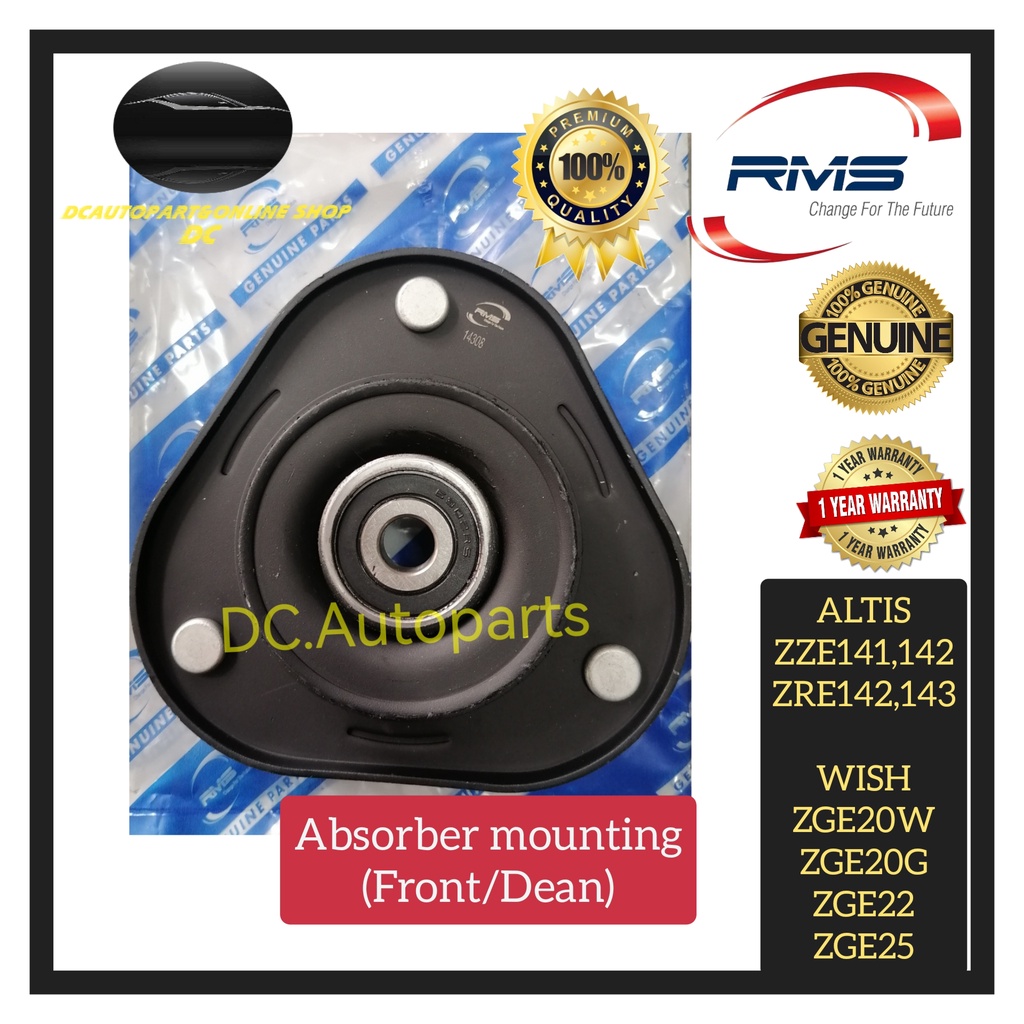 RMS ABSORBER MOUNTING TOYOTA ALTIS ZZE141 ZZE142 ZRE142 ZRE143 ZRE172 ...