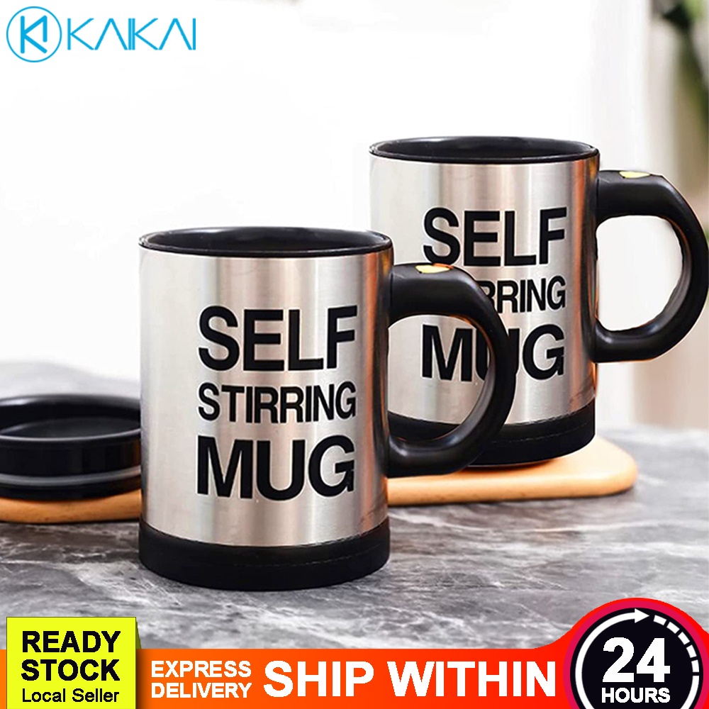 DURABLE 🔥 Coffee Tea Milo Stainless Steel Auto Mixing Cup Electric Self ...