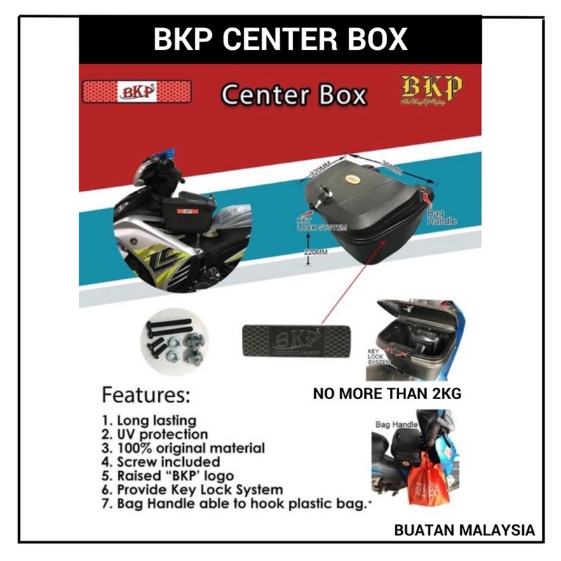 BKP Basket Box Yamaha Y15ZR / LC135 V2-V7 / LC135FI V8 / Ez115 / Wave ...