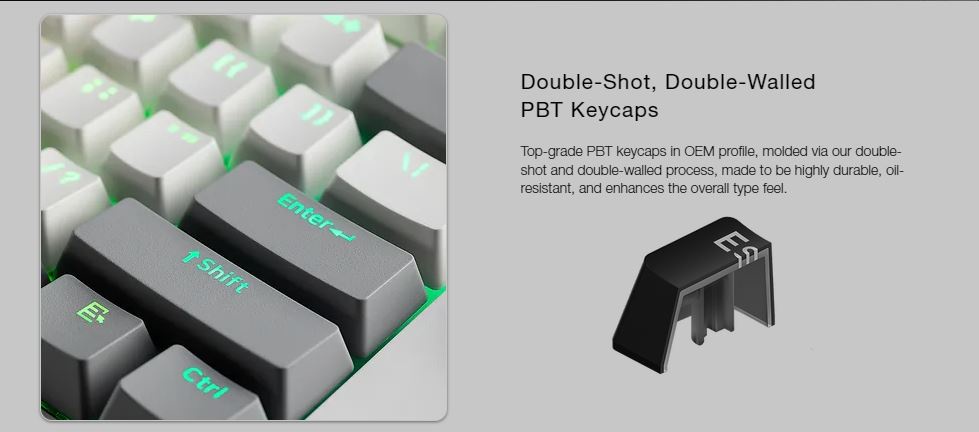 Tecware Phantom+ Elite 87 RGB Mechanical Keyboard - Wraith Switch, V3 ...