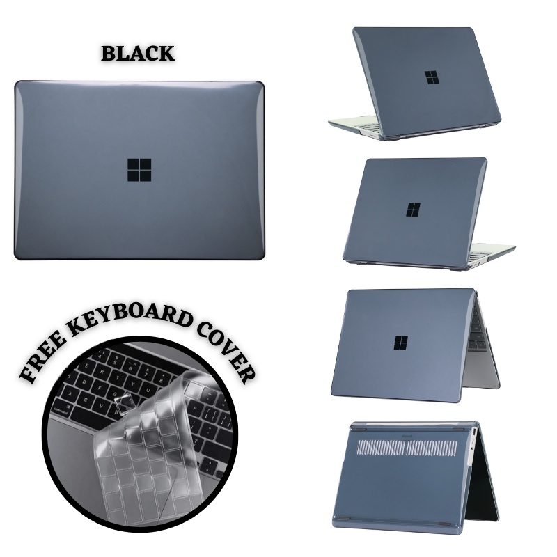 CRYSTAL CLEAR Hard PC Case Microsoft Surface Laptop Go 5 4 3 2 1 12.4 ...