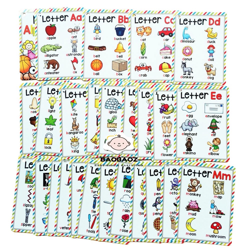 156 Phonics My Mini Alphabet Flip Book Learn Words Alphabet Build ...