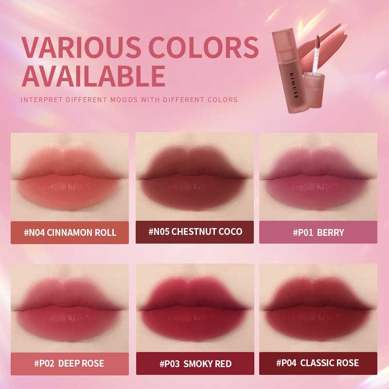 KIMUSE Water Tint Lip Glaze 13 Colors Waterproof Long Lasting Matte ...