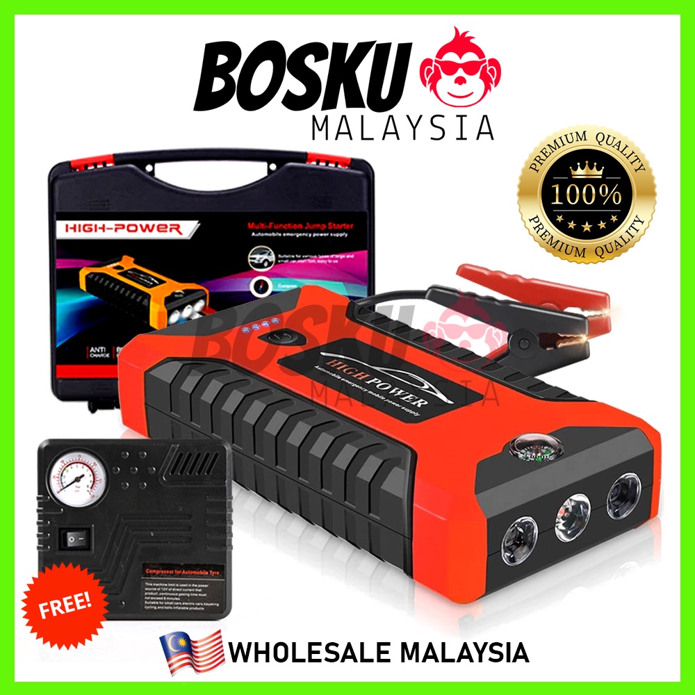 BOSKU 99800mAh 12V Car Jumper Car Tyre Car Pump Starter Booster Car ...