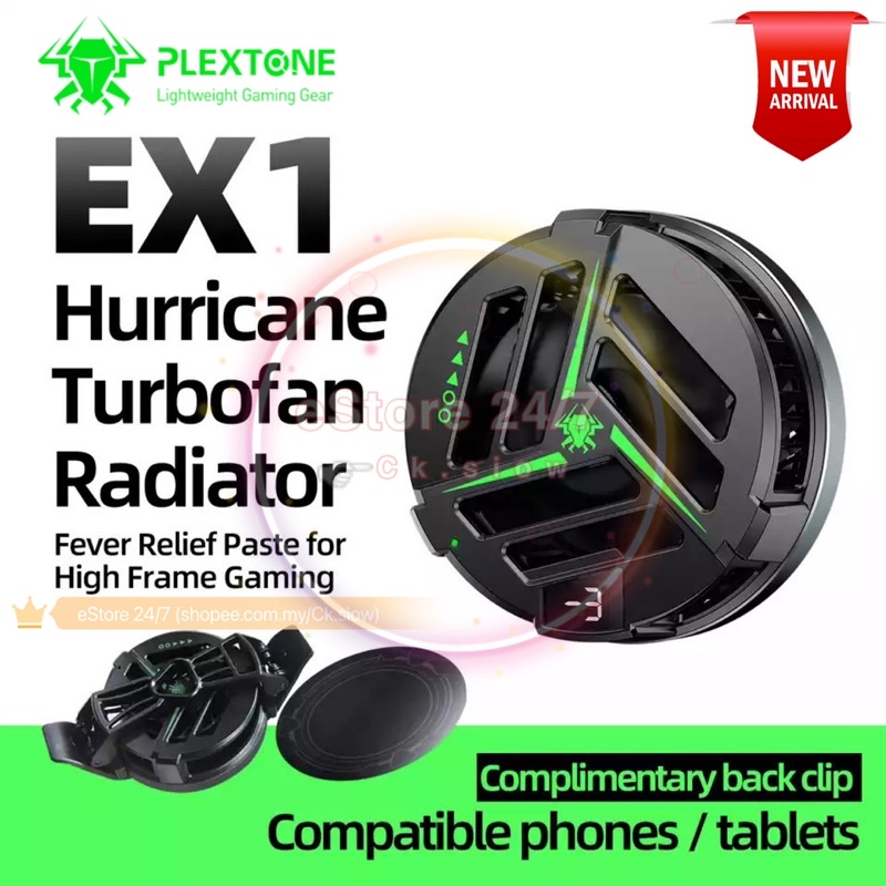 PLEXTONE EX3 EX2 EX1 Pro Ultra Phone Tablet Heat Sink Cooling Hurricane Turbo Fan Magnetic ...
