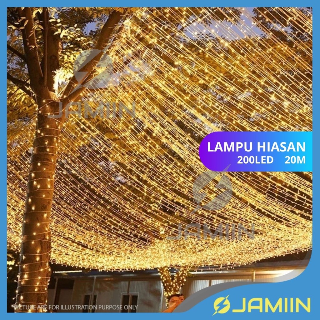 Fairy Light Waterproof LED String Lampu Hiasan Rumah Lampu Lip Lap ...