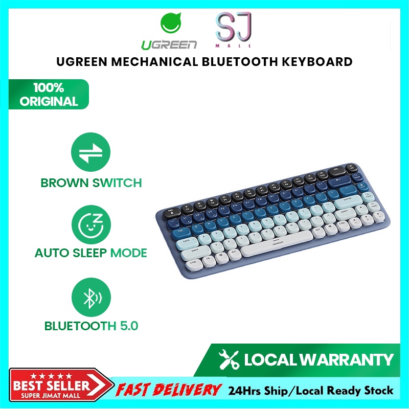 UGREEN Mechanical Bluetooth Keyboard Brown Switch Gaming Keyboard ...