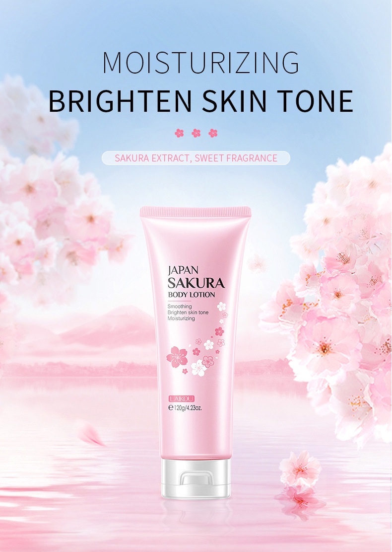 LAIKOU Japan Sakura Body Lotion Smoothing Brighten Skin Tone ...