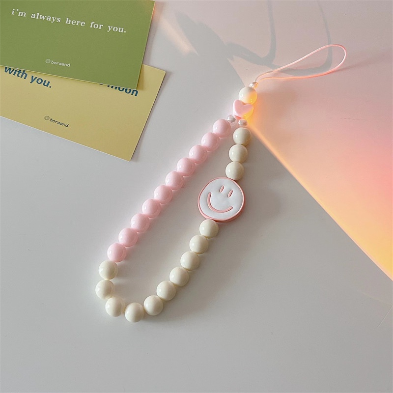Cute Smiley Mobile Phone Straps Charm Compatible For iPhone Bracelet ...