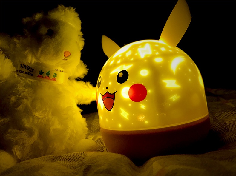 Pokemon Pikachu Rotating Lamp Music Box Light Six Kinds Of Projection ...