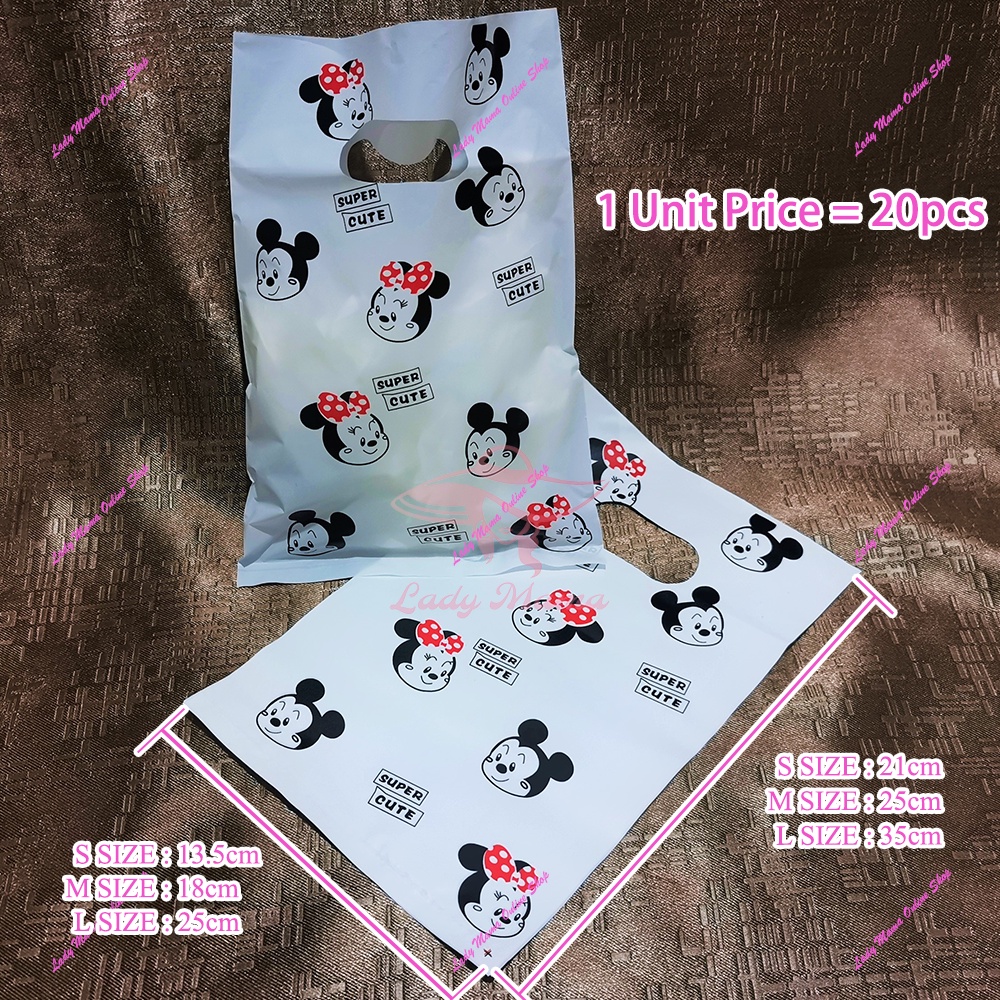 Beg Plastik Hadiah 20pcs 8 Jenis Gift Bags Cute Cartoon Birthday ...