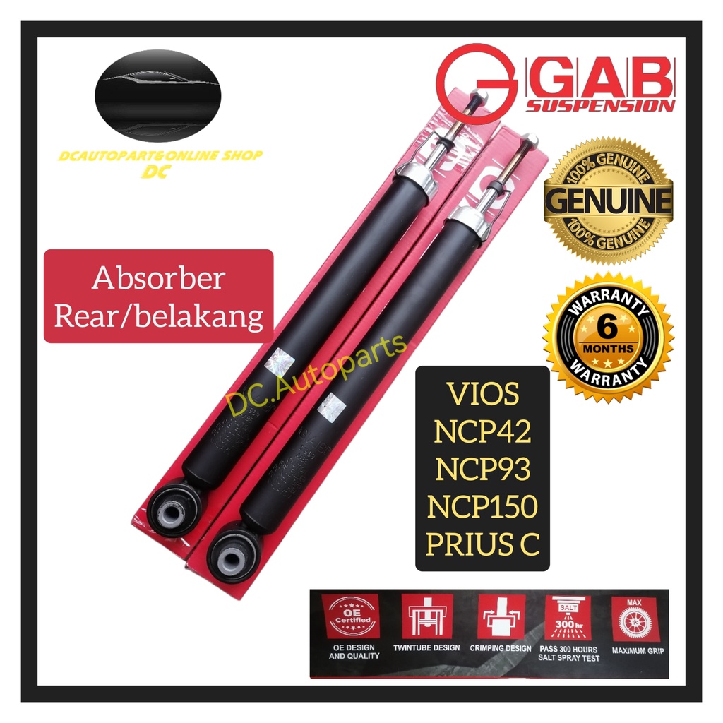 ORIGINAL SUPER GAB TOYOTA VIOS YARIS PRIUS C 1.5 NHP10 NCP42 NCP93 NCP150 NSP151 ABSORBER FRONT ...