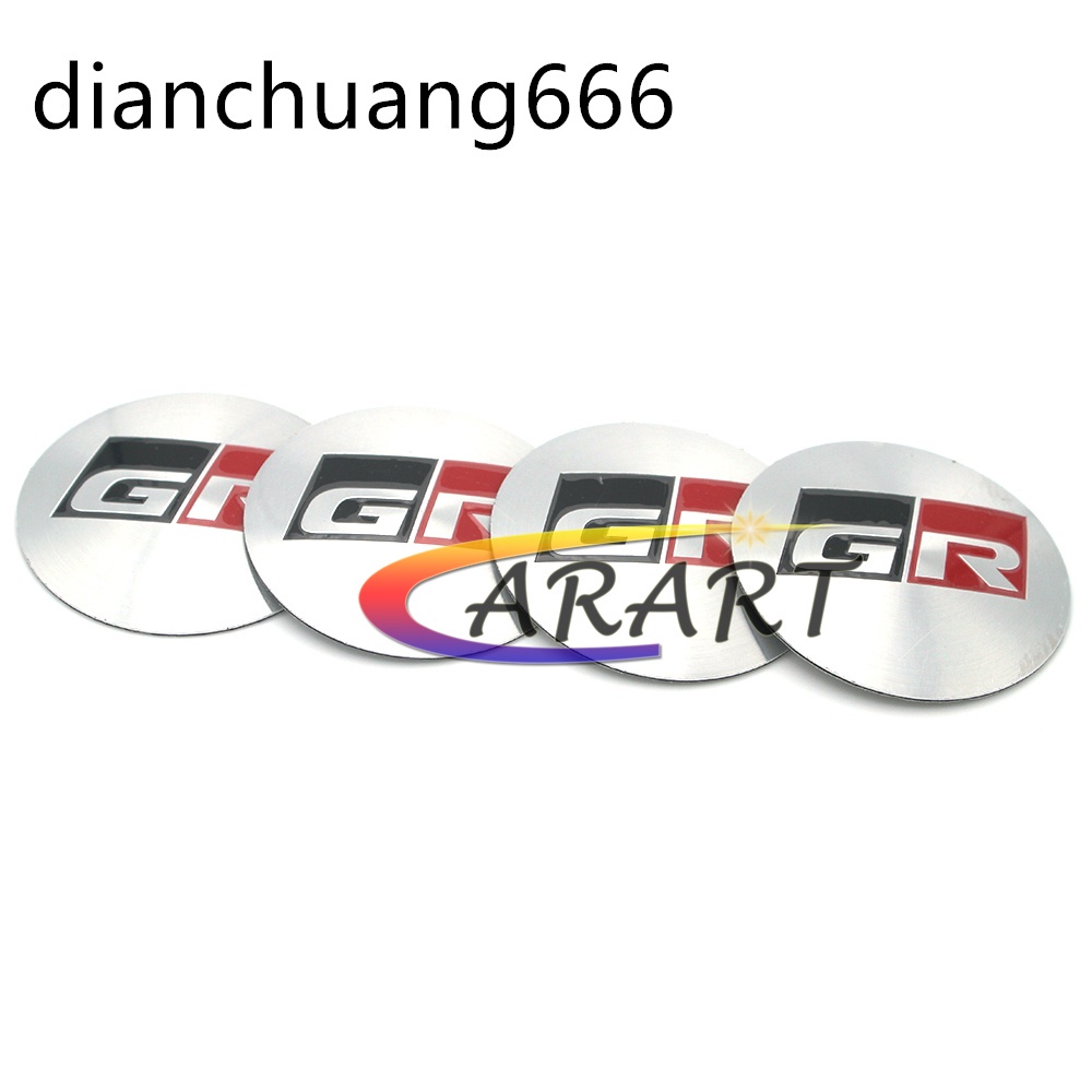 4pcs 56/60/65mm Gr Sport Car Wheel Center Stickers Hub Cap Decal For ...
