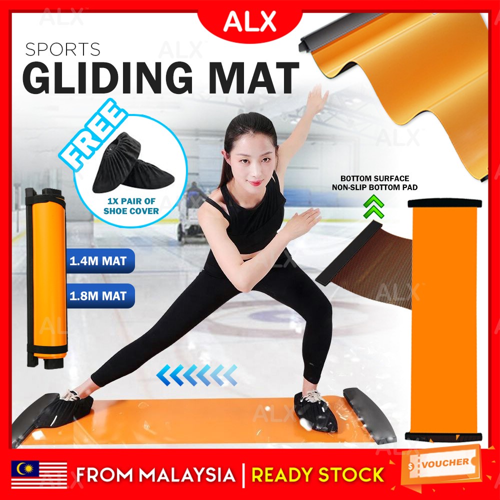 ALX 1.8M Sliding Mat Yoga Mat Thigh Trainer Speed Skating Mat Anti-slip ...