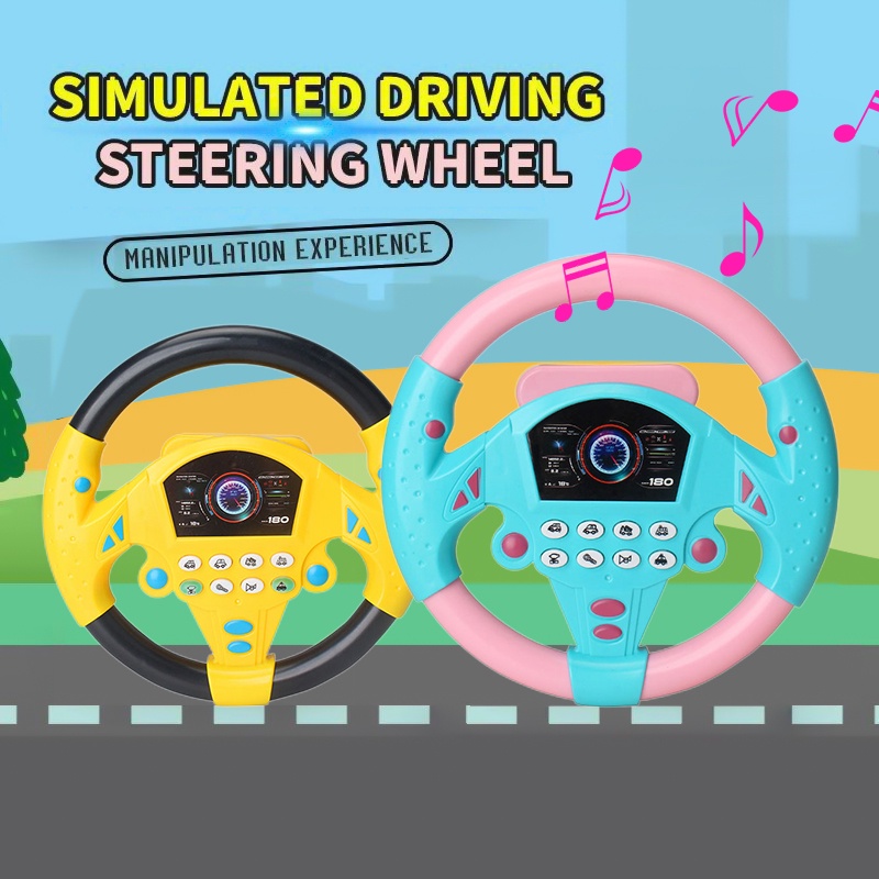 Infant Shining Simulation Steering Wheel Toys Kids Early Education ...