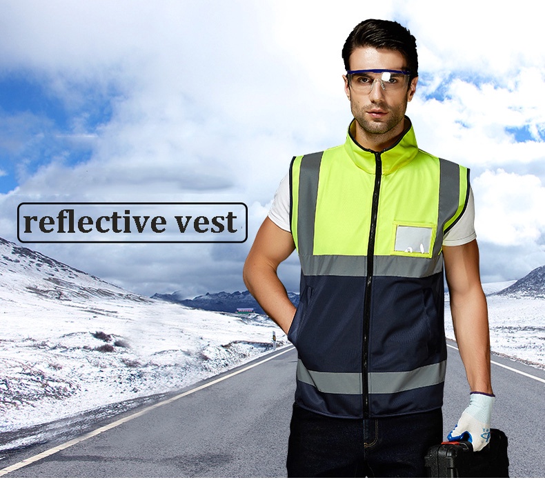 High Visibility Reflective Safety Vest with Front Zipper Hi Vis ...