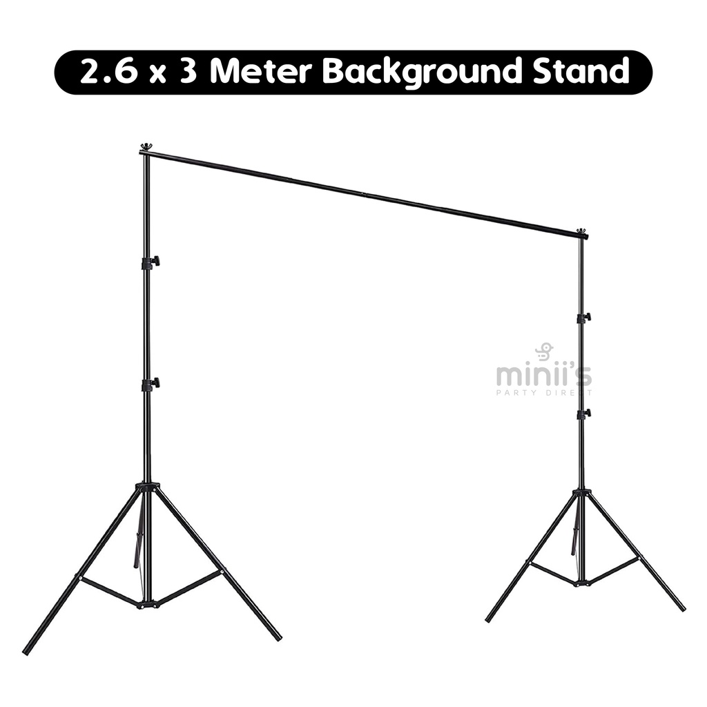 Miniis 2.6x3m / 2x2m Adjustable Background Banner Support Stand Photo ...