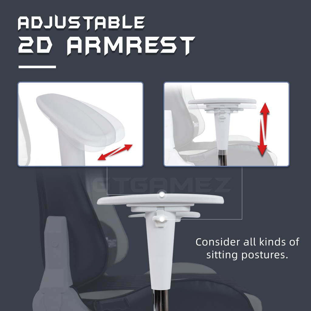 GTGAMEZ Red Bull Gaming Chair Ergonomic Chair Office Executive Chair ...