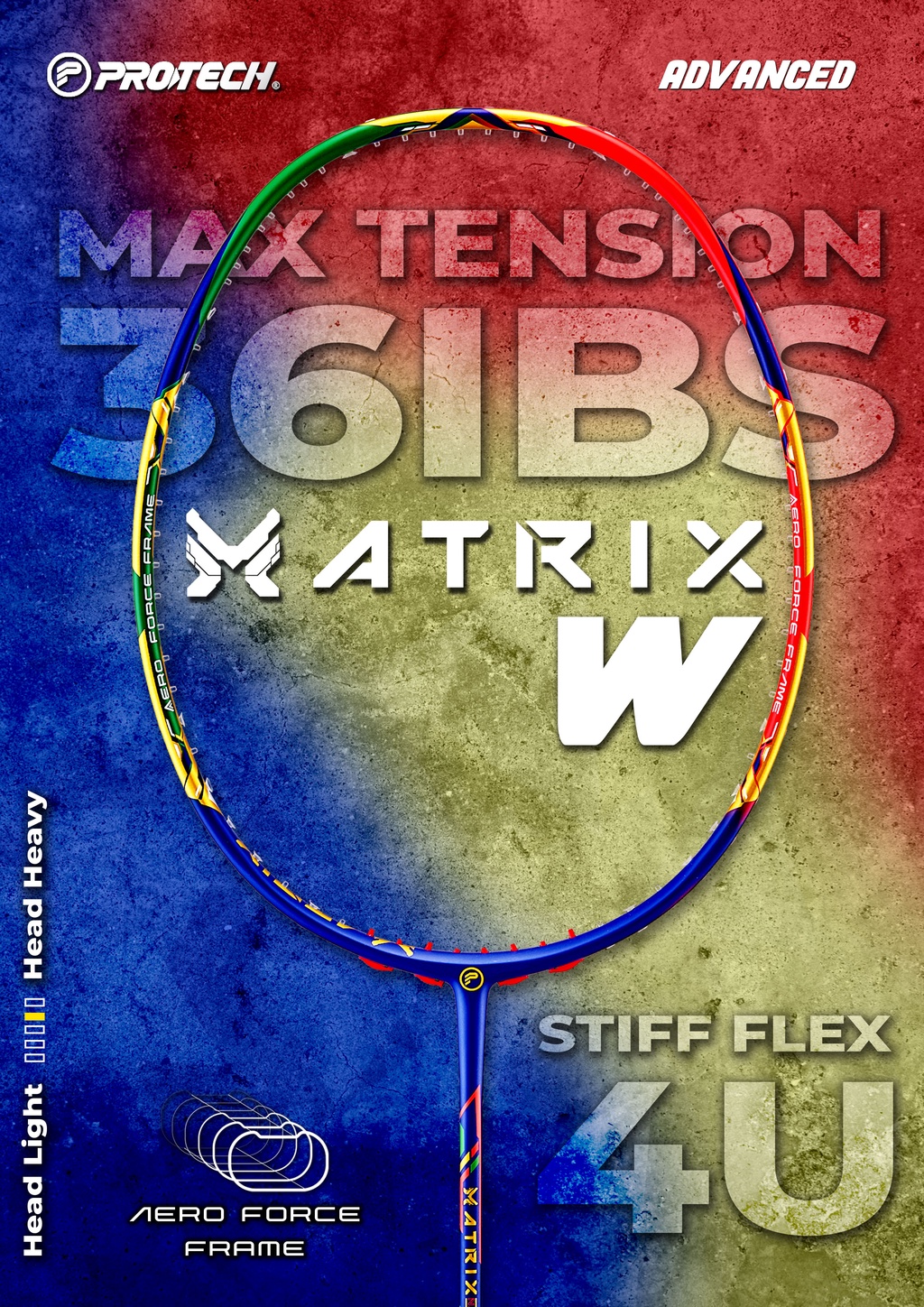 PROTECH Badminton Racket - MATRIX NANO W (4UG1)(MAX 36LBS)(FREE String ...