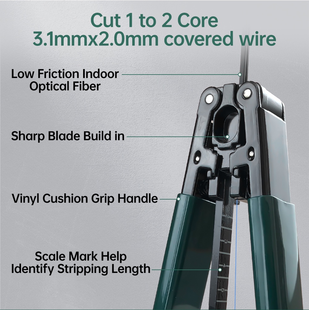 AMPCOM FTTH Drop Cable Stripper 1 or 2 Cores Standard Fiber Optical ...