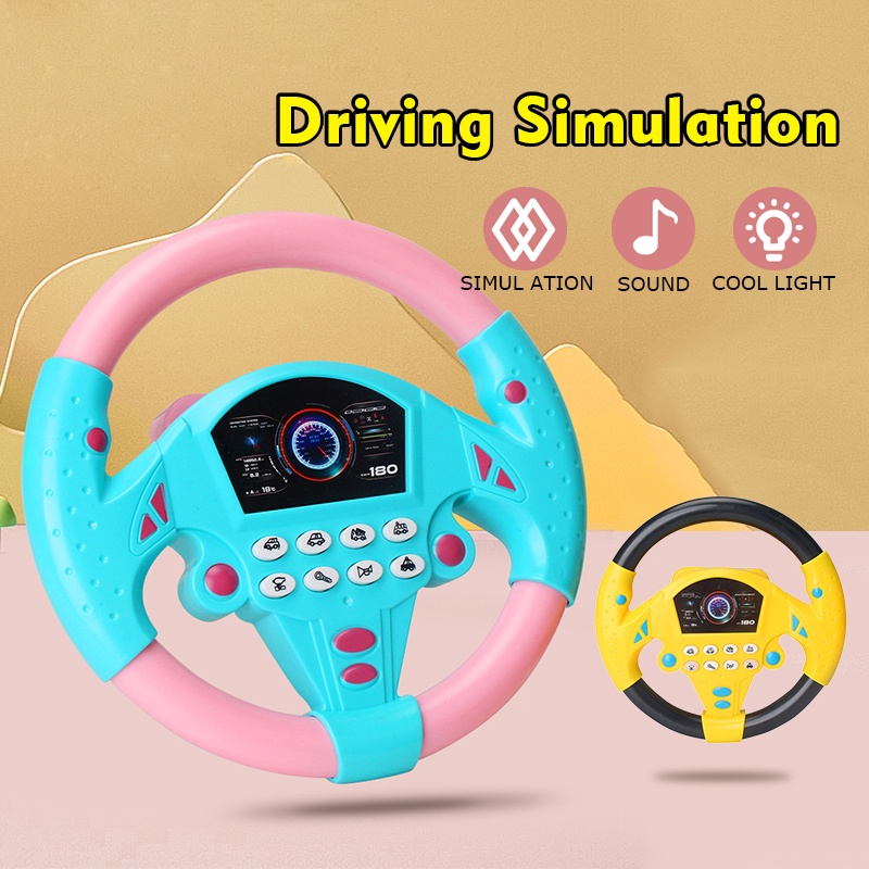 Infant Shining Simulation Steering Wheel Toys Kids Early Education ...