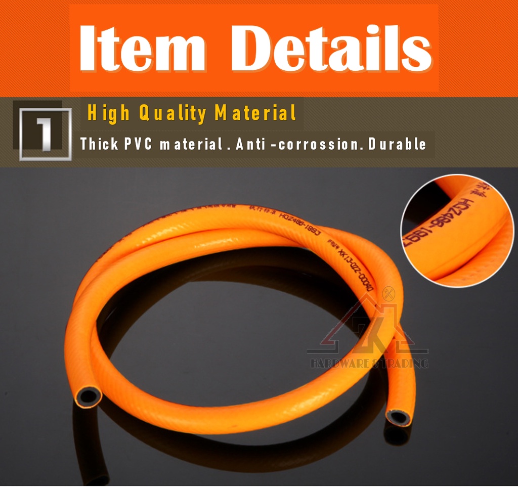 [SIRIM APPROVED] [SIRIM APPROVED] Getah Paip Gas Dapur Masak Oren Tebal ...