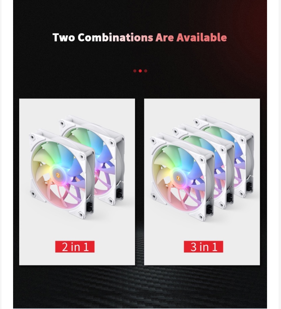 [Ready Stock]Jonsbo ZF-120 ARGB Building Block Fan White 120mm ...