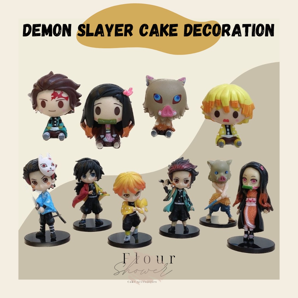 Demon Slayer Figurine Cake Topper Decoration | Kimetsu No Yaiba ...