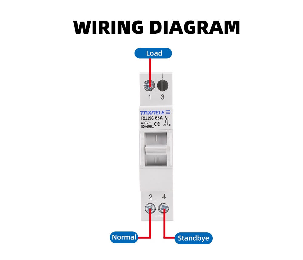MTS 1P 40A 63A Dual Power Manual Transfer Isolating Switch Interlock ...