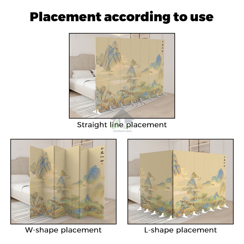 (3/4/5/6 Fold) wall divider screen partition movable foldable ...