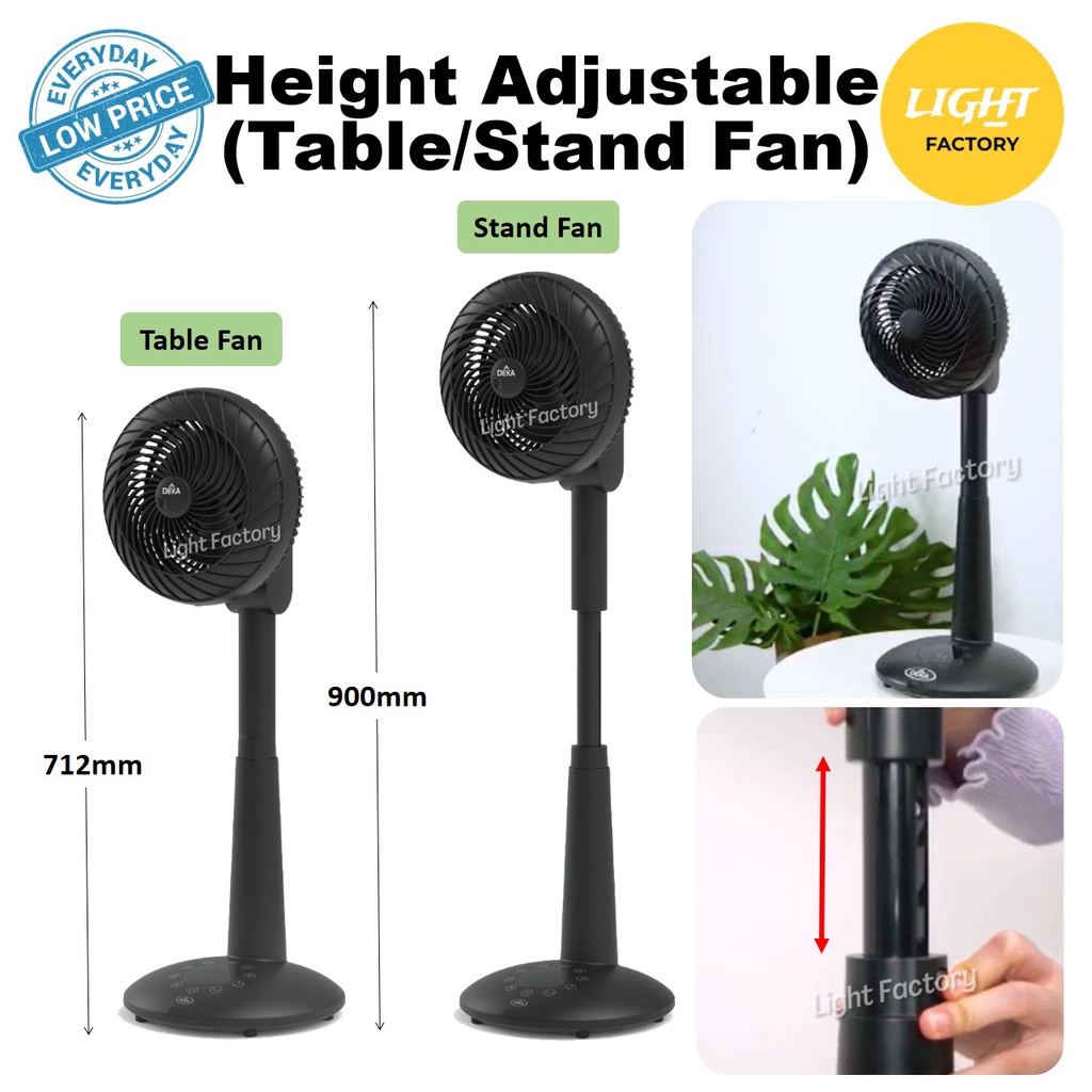 🔥NEW🔥DEKA JETTO-STF360 DC Motor Stand Fan/Table Fan 6" 3 Blades Air ...