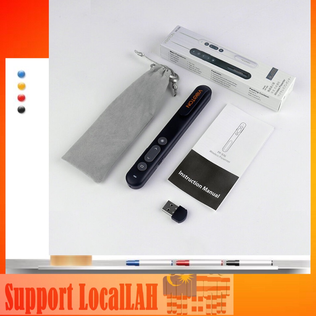 Viboton Wireless Presenter Red Laser Pointer Presentation Powerpoint ...
